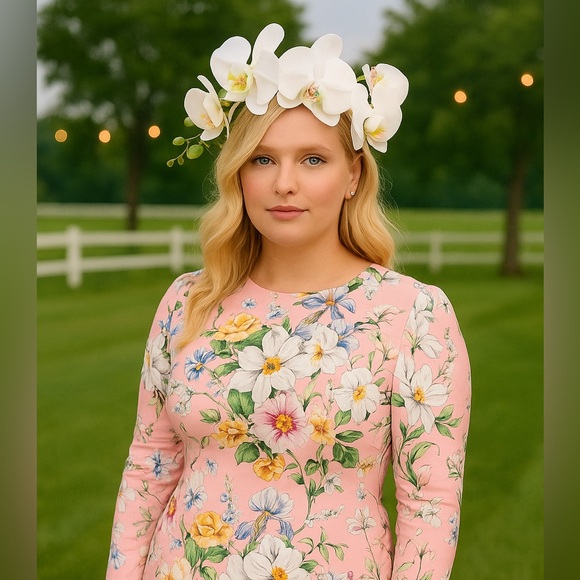 Accessories | Kentucky Derby Hat Elegant Statement Orchid Floral ...